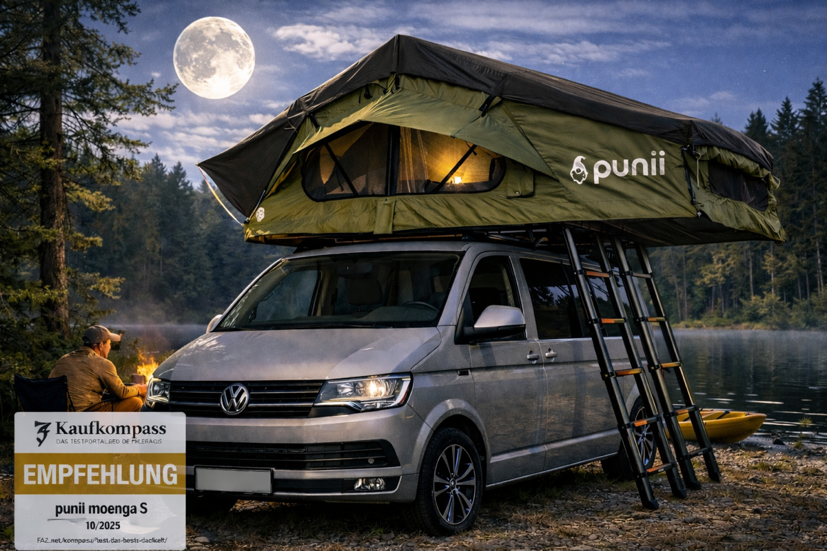 moenga XL Dachzelt 4-5 Personen | XXL 220×240 cm | punii – Punii ...